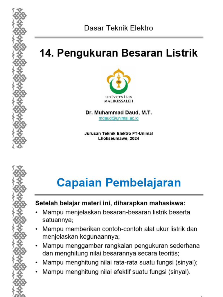Pengukuran Besaran Listrik Dasar | PDF