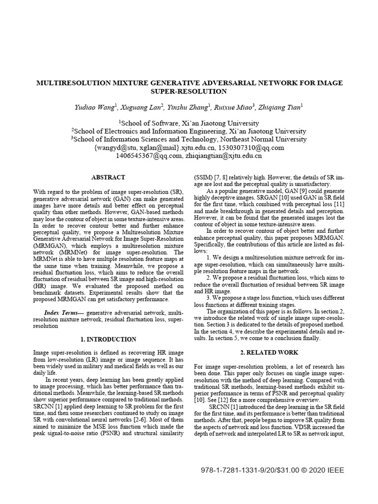 Multiresolution_Mixture_Generative_Adversarial_Network_For_Image_Super-Resolution | PDF ...