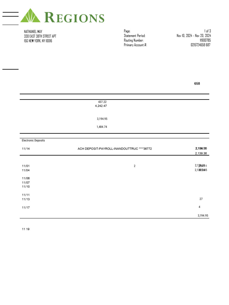 Checking Account Statement Summary | PDF | Debit Card | Credit Card