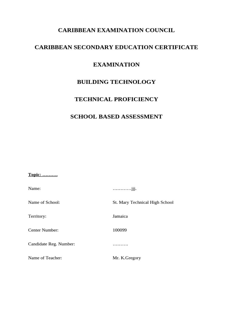 Cover Page For All SBA | PDF