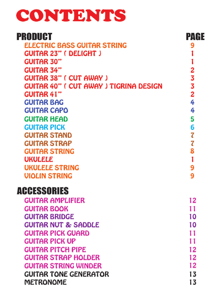 Guitar and Accessories | PDF