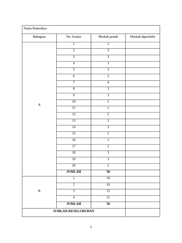 Bahagian A PAT T4 RC 2023 | PDF