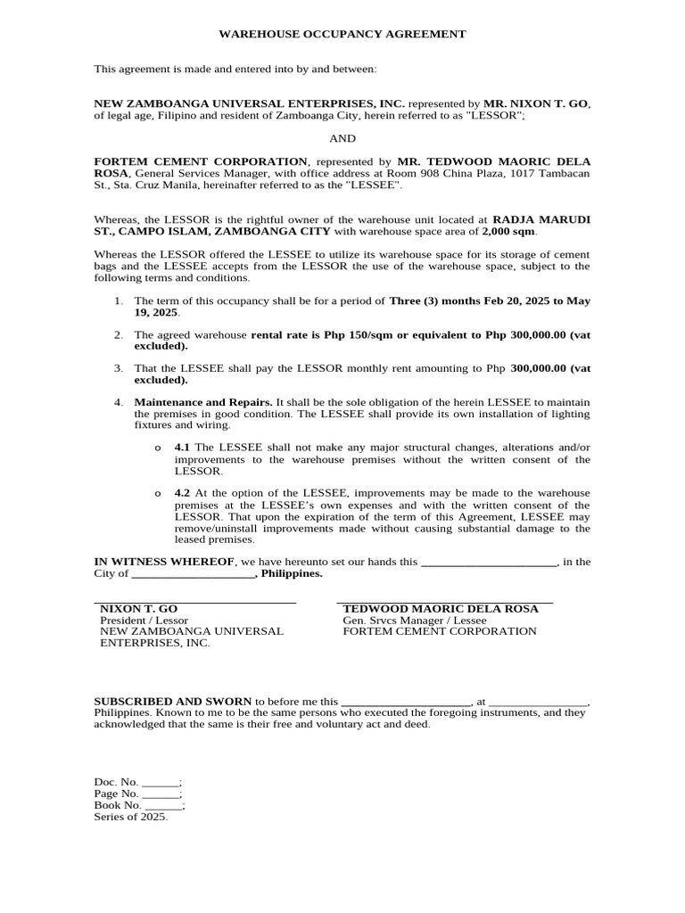 NEW ZAMBOANGA UNIVERSAL ENTERPRISES, INC. 20FEB25 To 19MAY25 | PDF ...