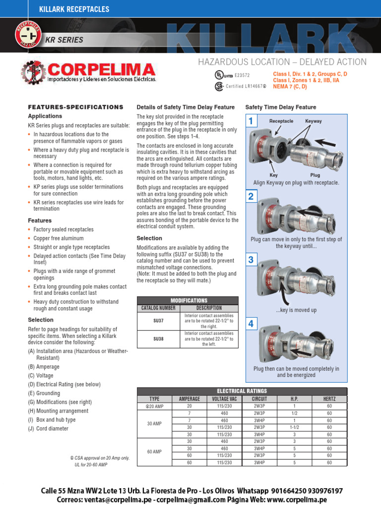 Receptaculo de 30a 3W 4P CL1 Div12 | PDF | Electrical Connector | Electrical Components