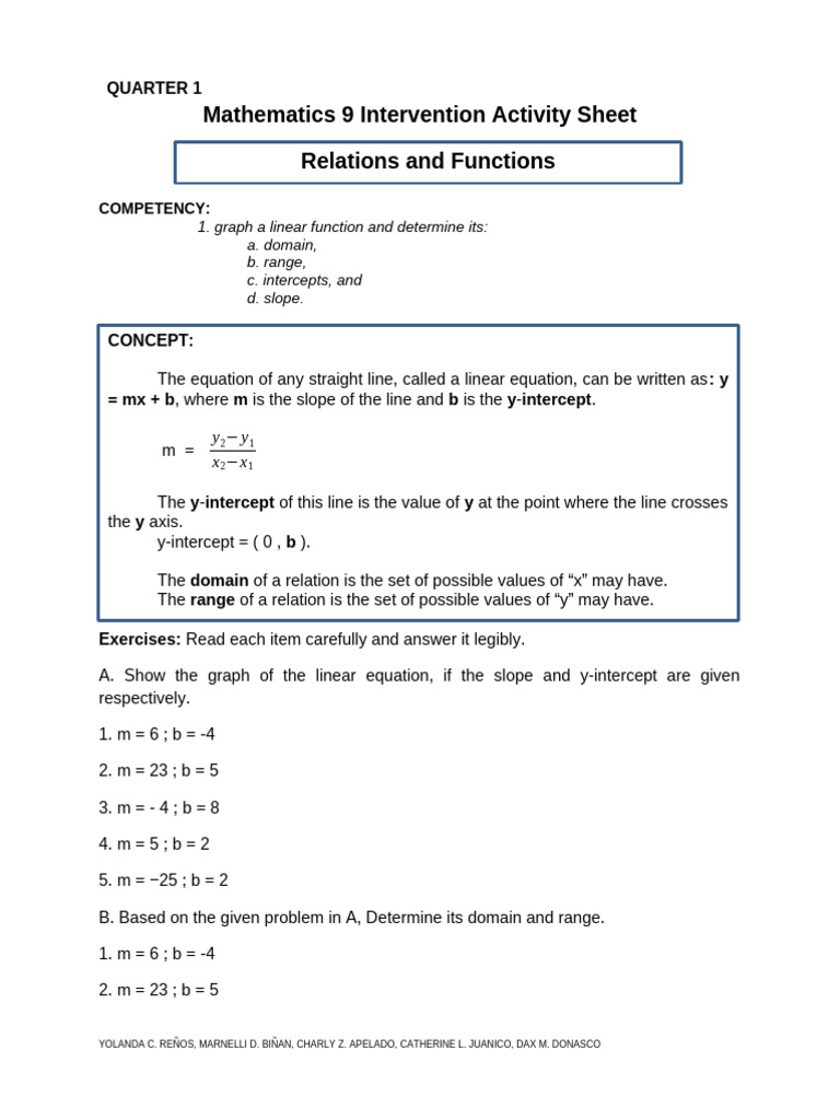 Linear Functions: Graphing and Analysis | PDF