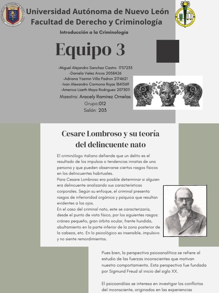 Teorías Criminológicas y Paradigmas | PDF | Criminología | Psicoanálisis