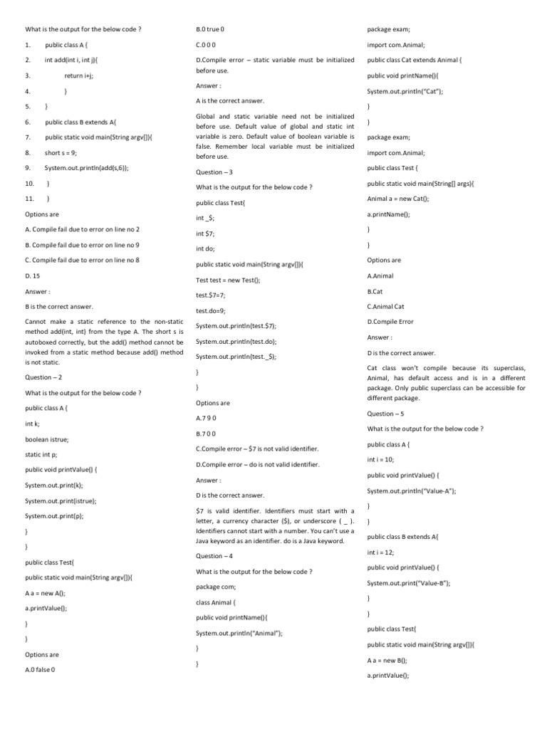 Questions Pdf Method Computer Programming C Programming Language