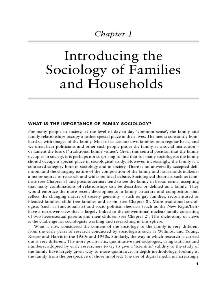 The - Family 1 - Introducing - The - Sociology - of - Families - and ...