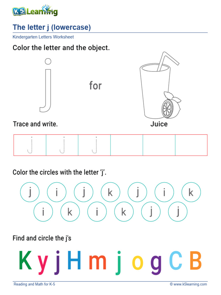 Lowercase Letter J | PDF