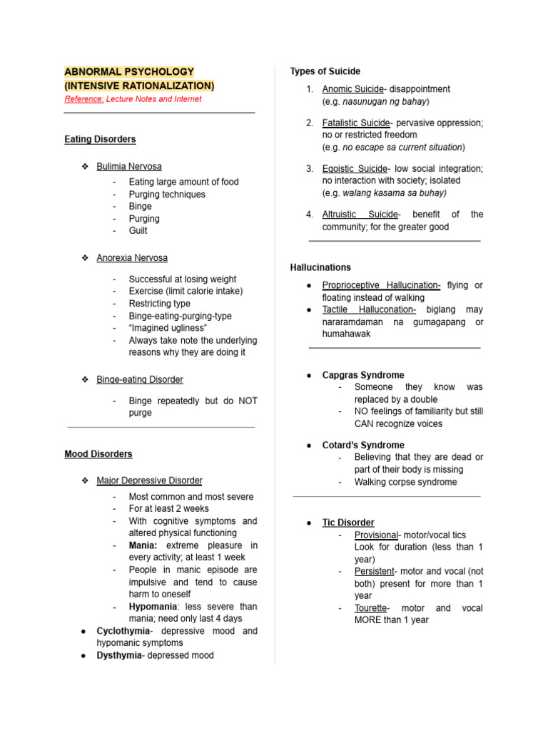 (F2F) ABPsych (Diagnostic Test Rationalization) | PDF | Personality ...