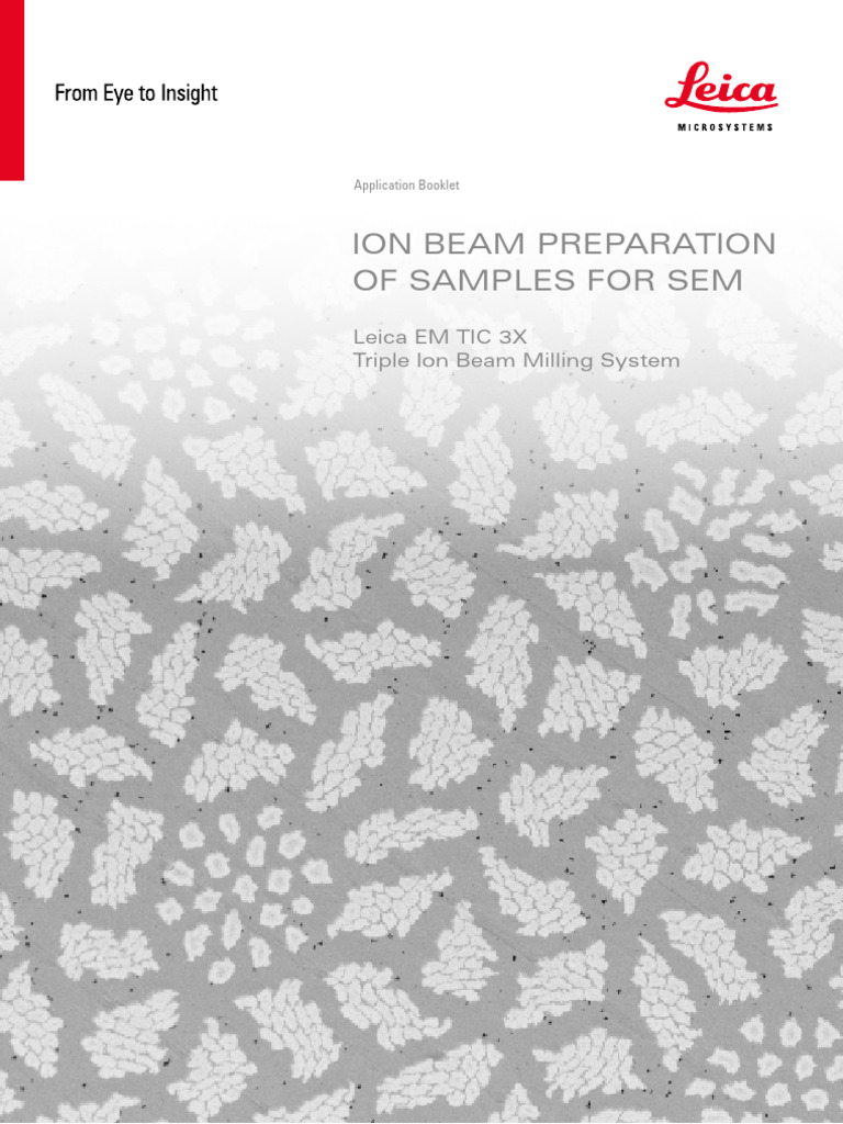 Application Booklet Leica EM TIC 3X - e | PDF | Scanning Electron ...