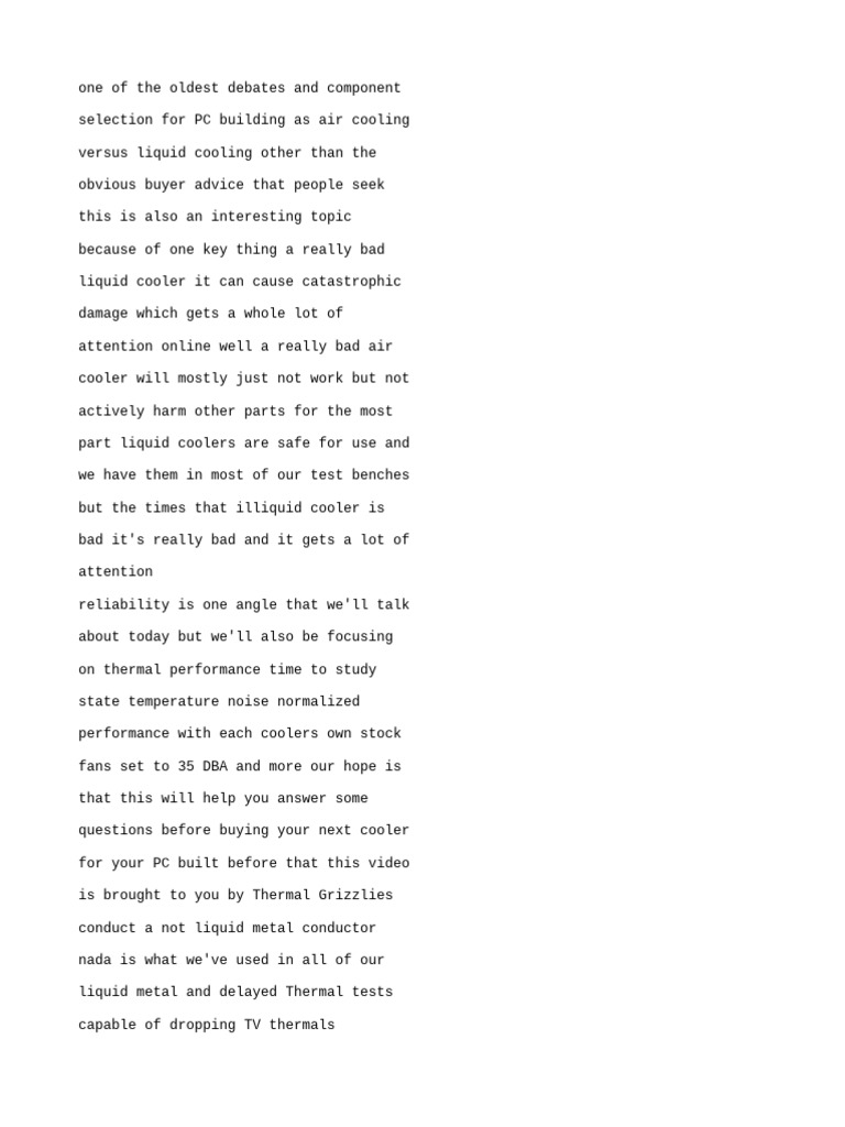 (English (Auto-Generated) ) Liquid Cooling vs. Air Cooling Benchmark In ...