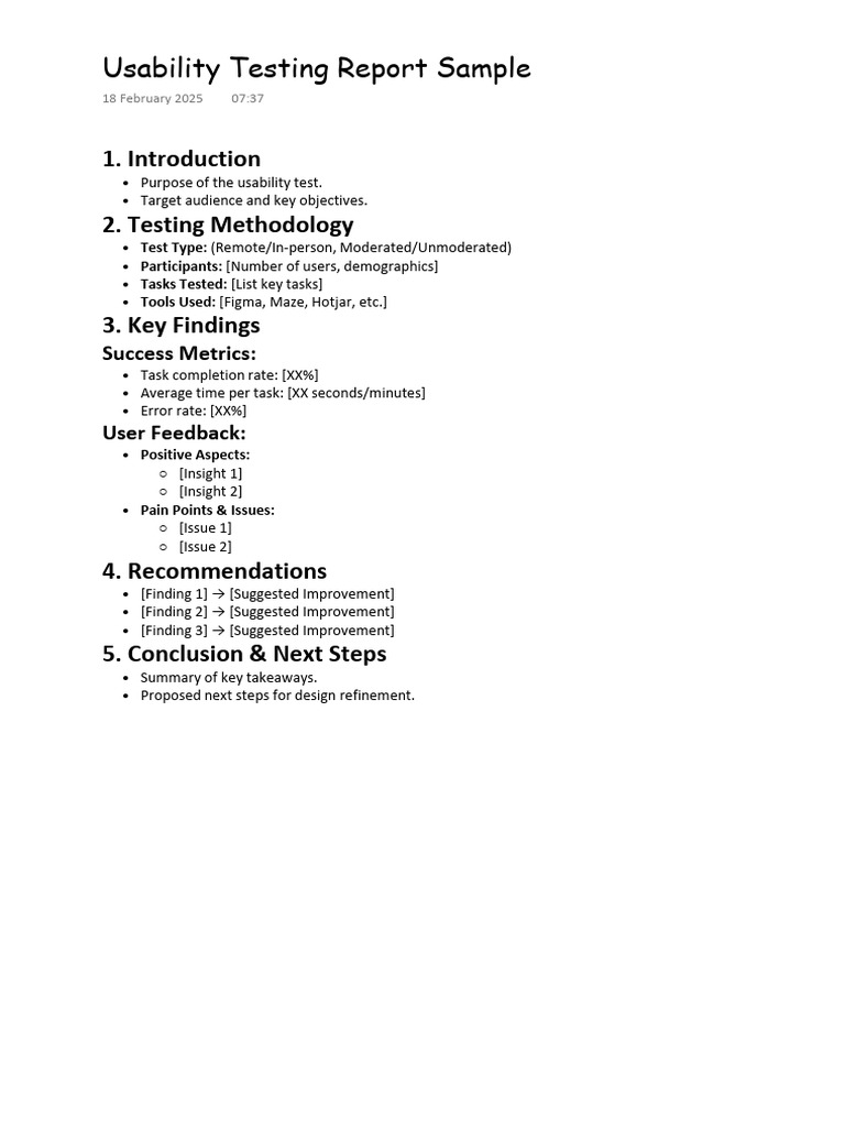 Usability Testing Report Sample | PDF