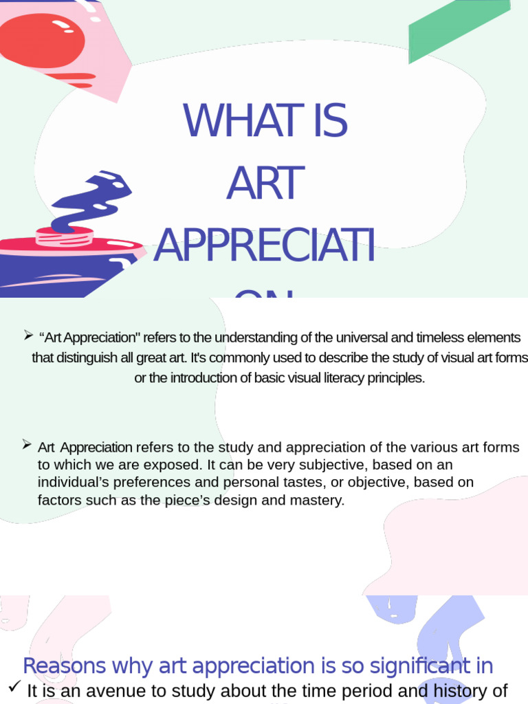Lesson 3 Art Appreciation 3.5 | PDF | The Arts