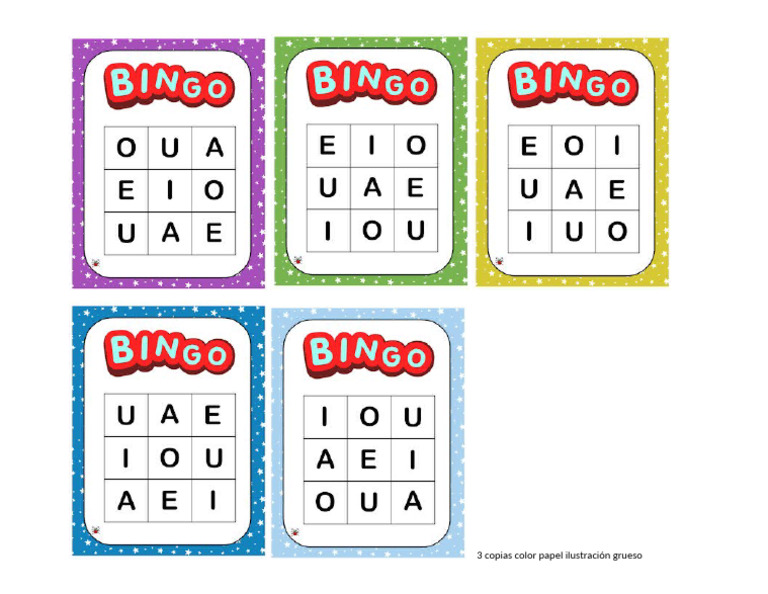 Bingo vocales | PDF