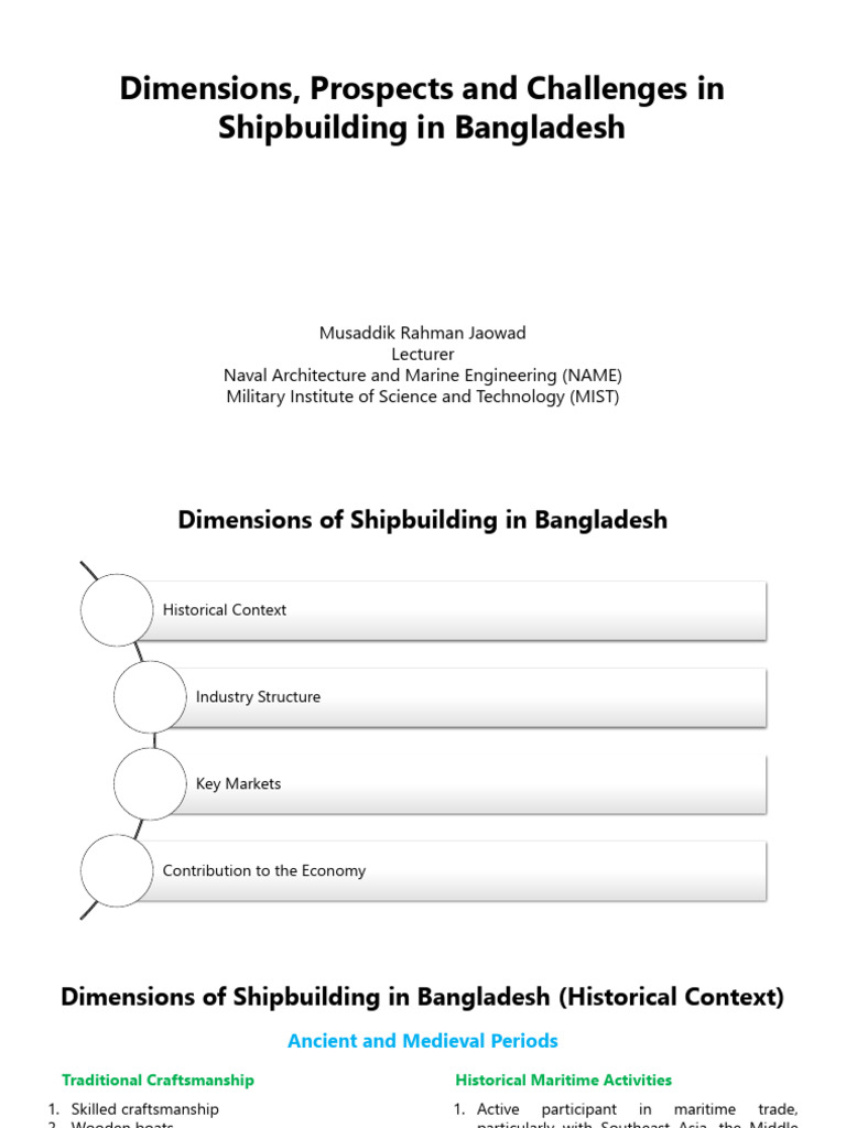 Dimensions, Prospects and Challenges in Shipbuilding in Bangladesh ...