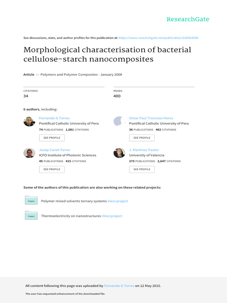 BC Morphological Characterization | PDF