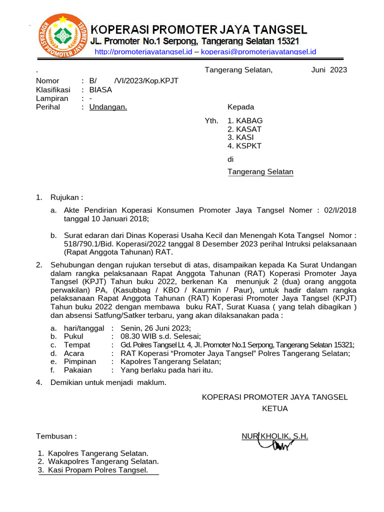 Undangan Rat 2024 | PDF