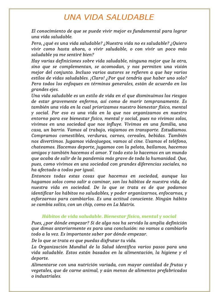 Claves para una Vida Saludable | PDF | Media