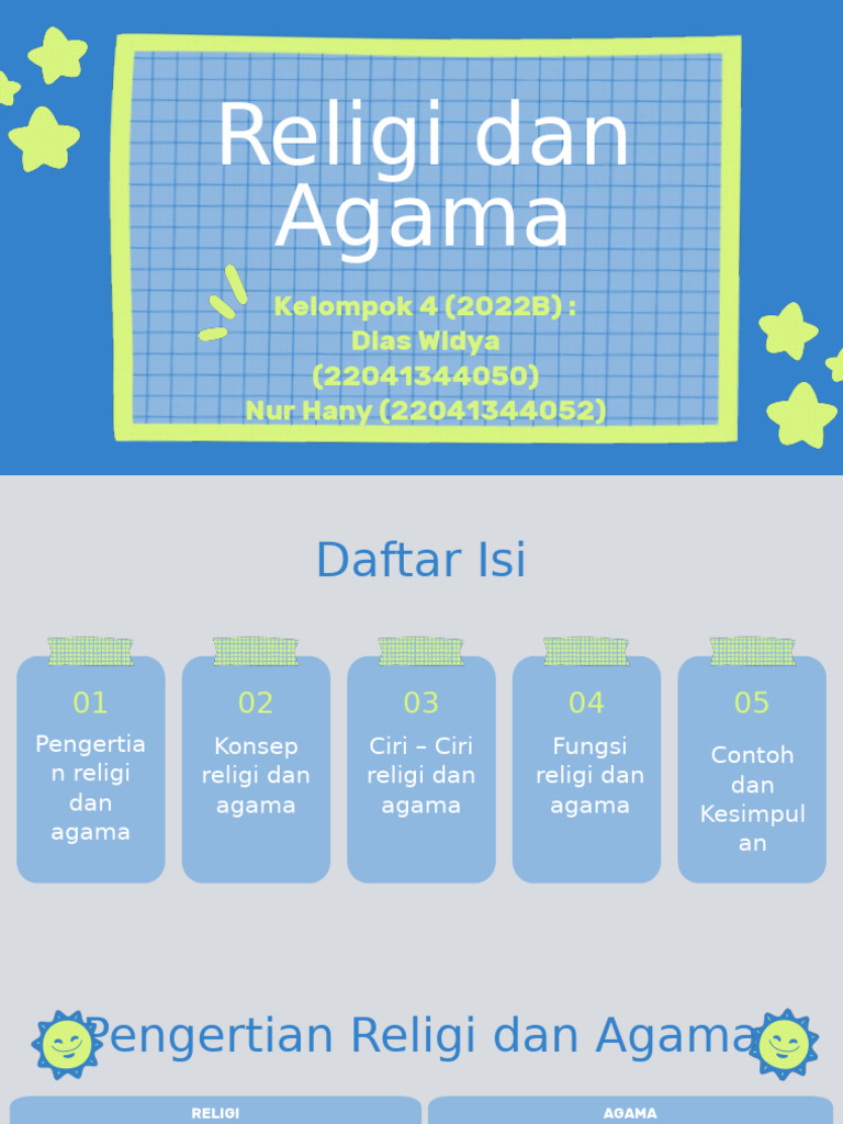 Religi Dan Agama Kel.4 2022B | PDF