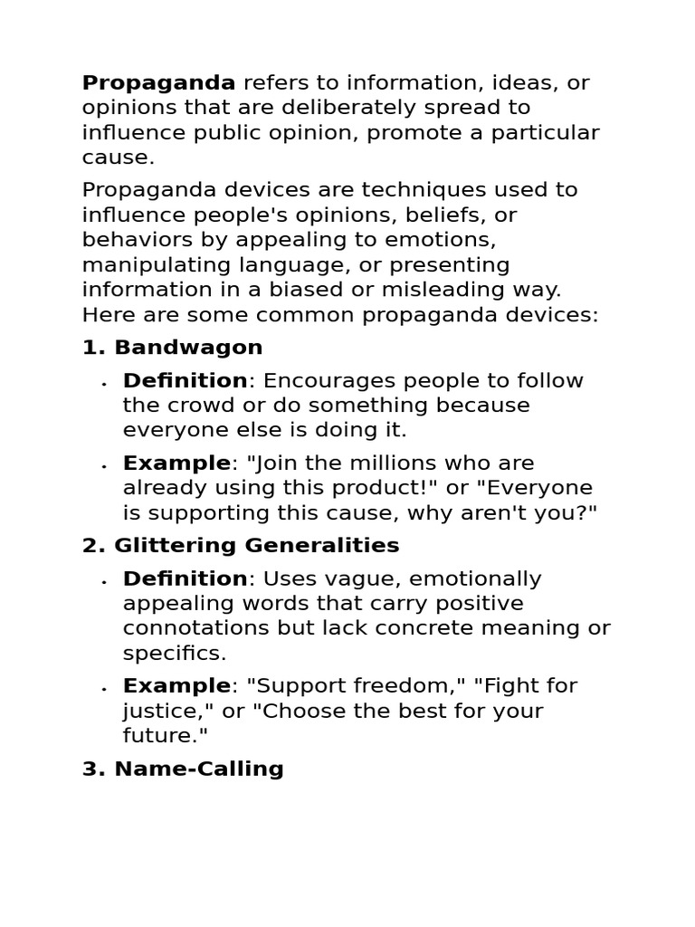 Propaganda Refers To Information | PDF | Bias | Propaganda