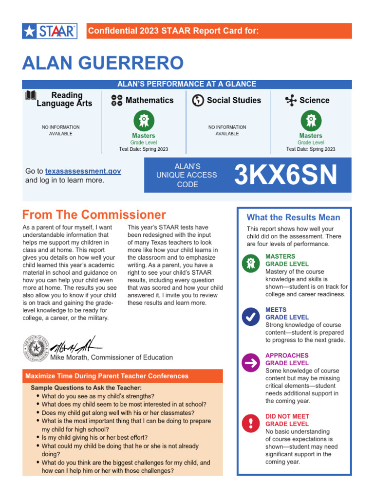 STAAR Grade 8 Mathematics - en | PDF | Learning | Cognition