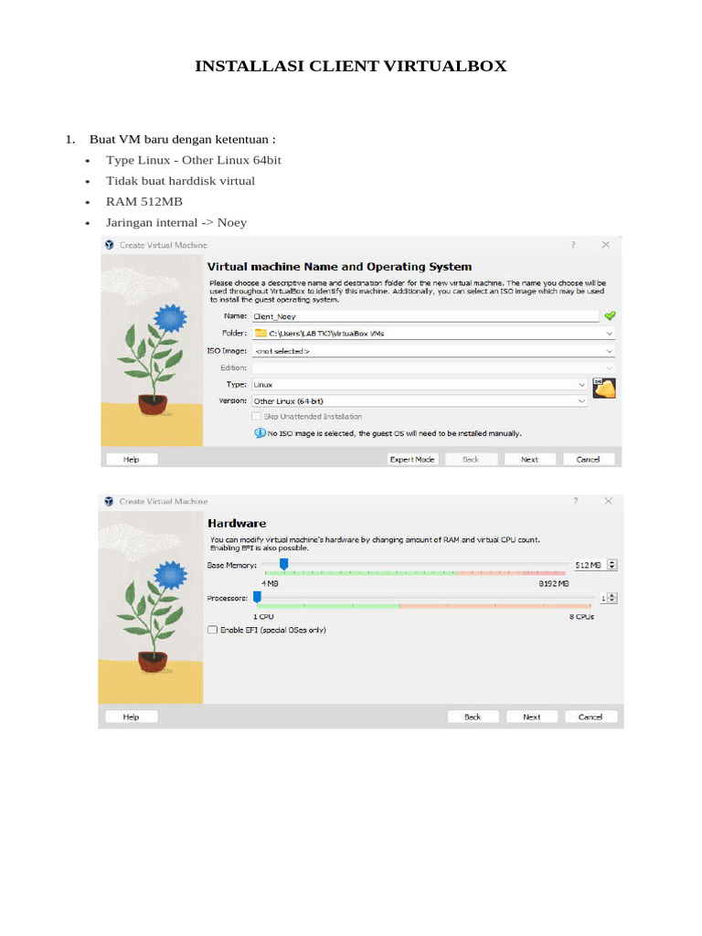 Installasi Client Virtualbox | PDF