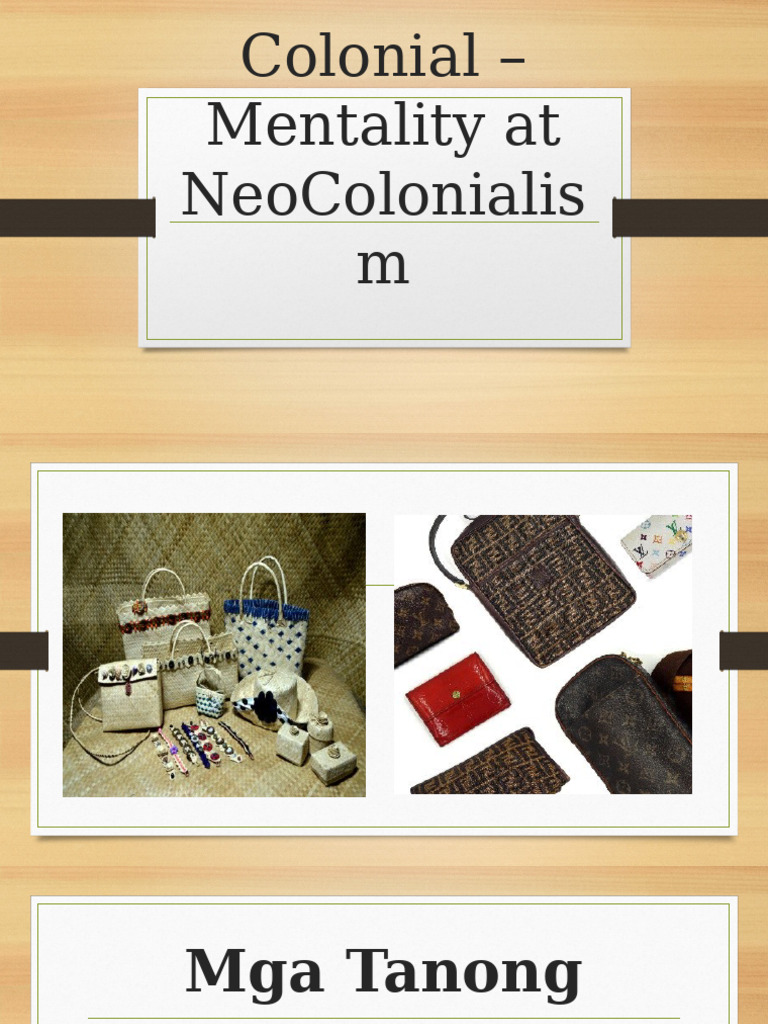 Colonial - Mentality at Neocolonialis M | PDF