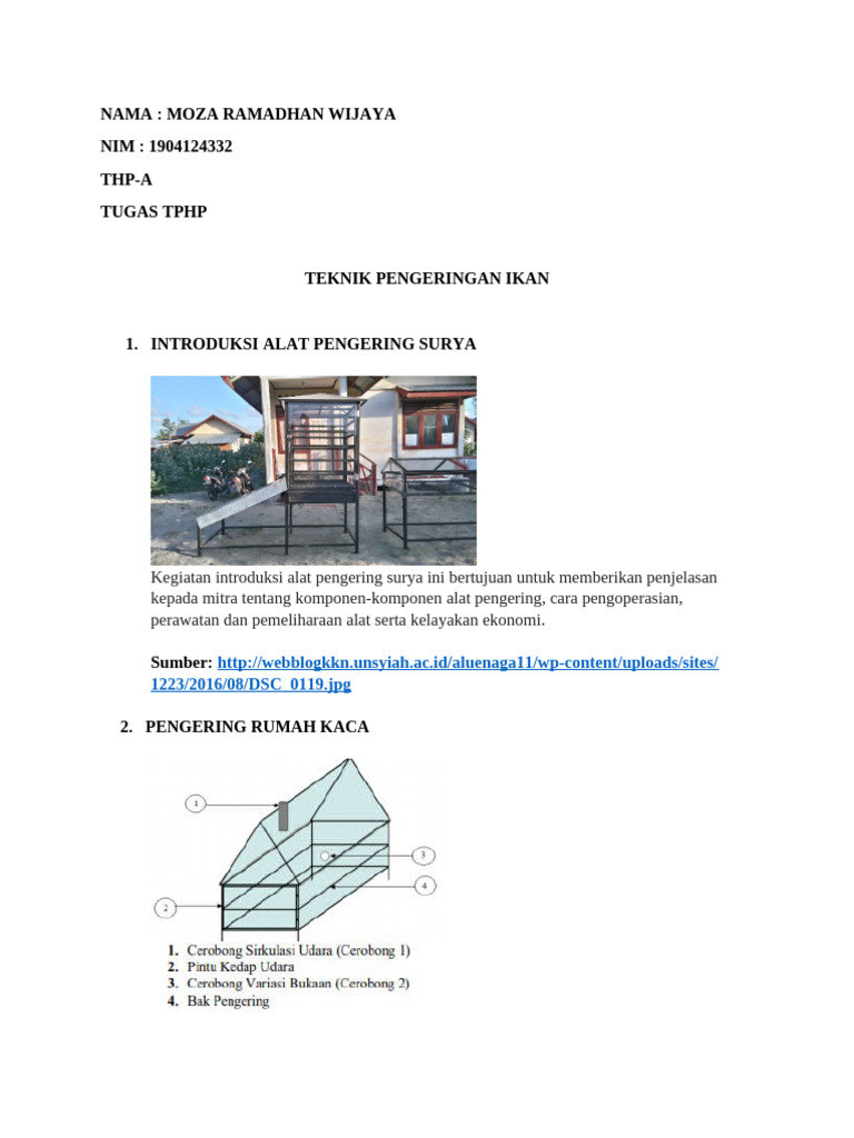 Teknik Pengeringan Ikan Terbaru | PDF