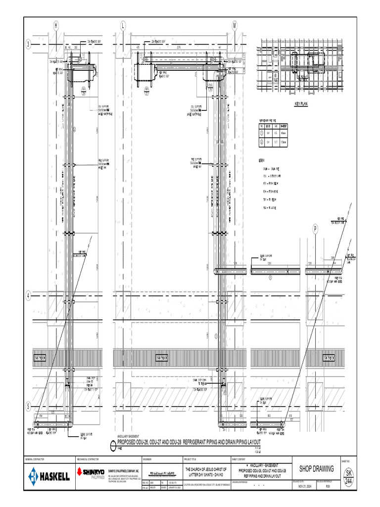 SK-244 Proposed Odu 26, Odu 27 & Odu 28 Ref Piping and Drain Piping ...