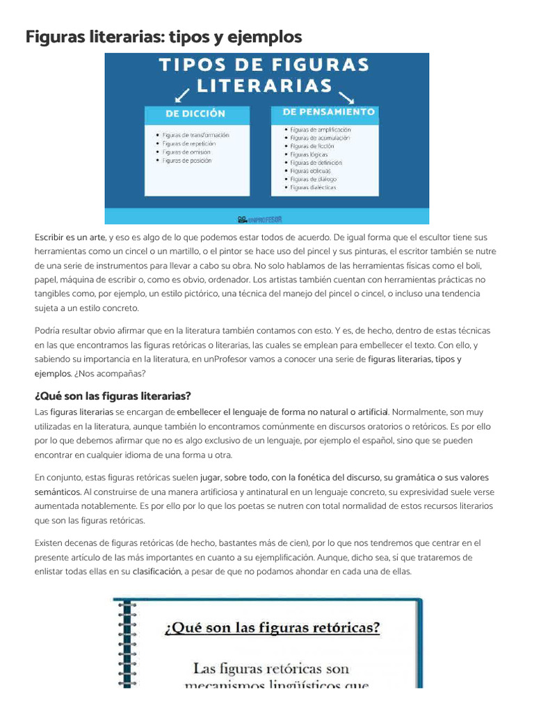 Figuras Literarias: Guía y Ejemplos | PDF | Escritura