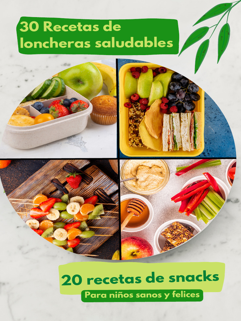 30 Recetas de Loncheras Saludables y 20 Recetas de Snacks para Niños Sanos y Felices | PDF ...
