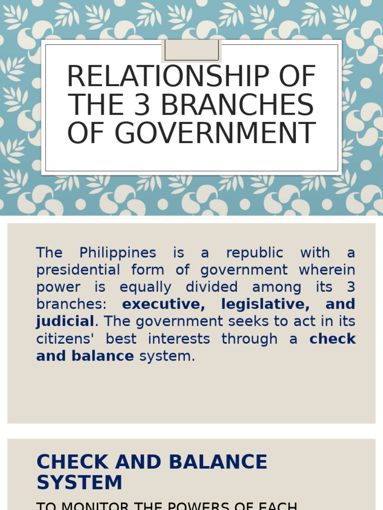 Philippines Government Branches Overview | PDF