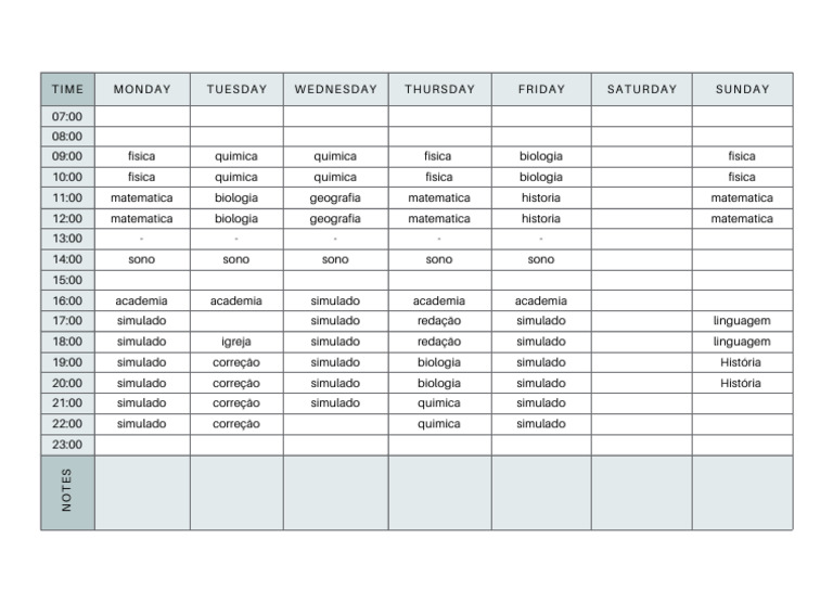 White and Light Blue Simple Weekly Schedule Document A4.pdf | PDF