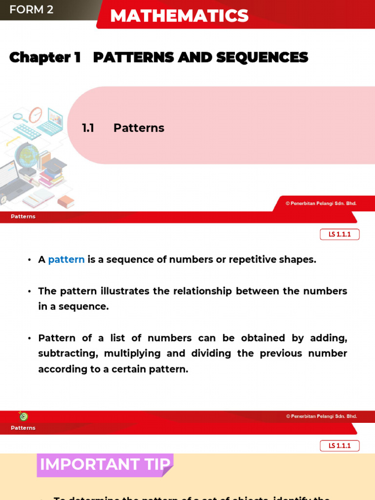 f2 - c1 Patterns and Sequences | PDF | Numbers | Sequence