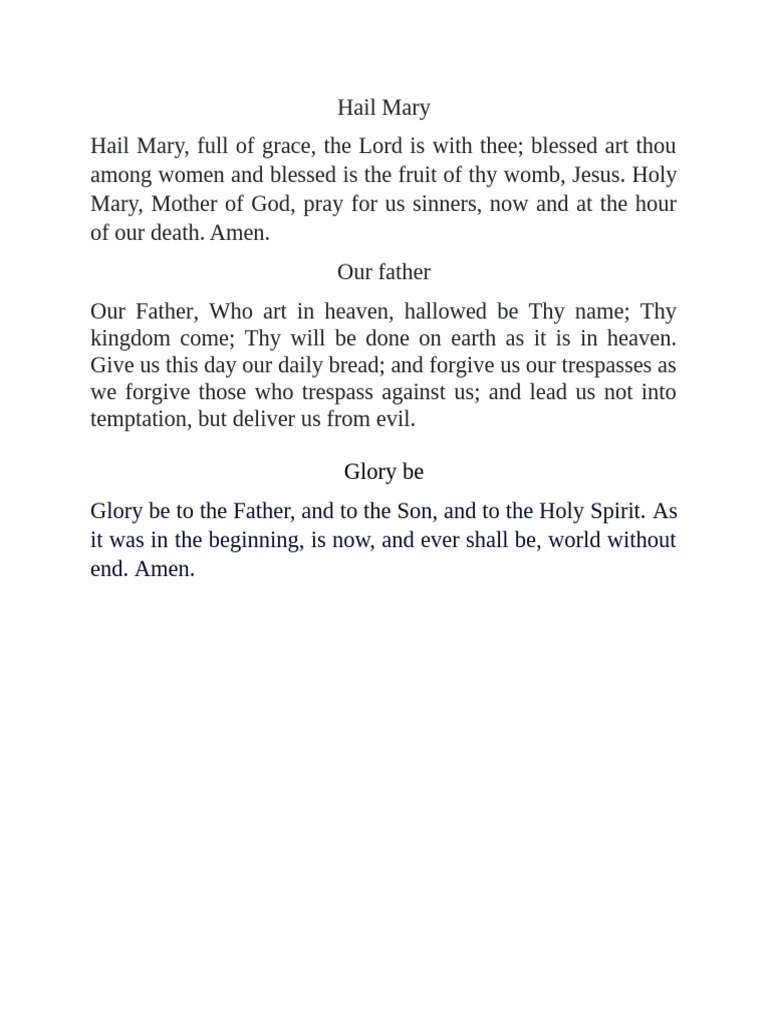 Hail Mary | PDF