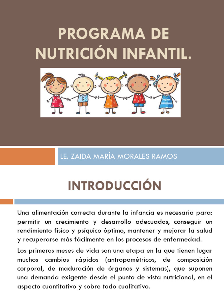 Programa de Nutrici-N Infantil | PDF | Desnutrición | Obesidad