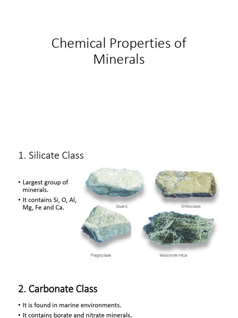 Chemical Properties of Minerals | PDF