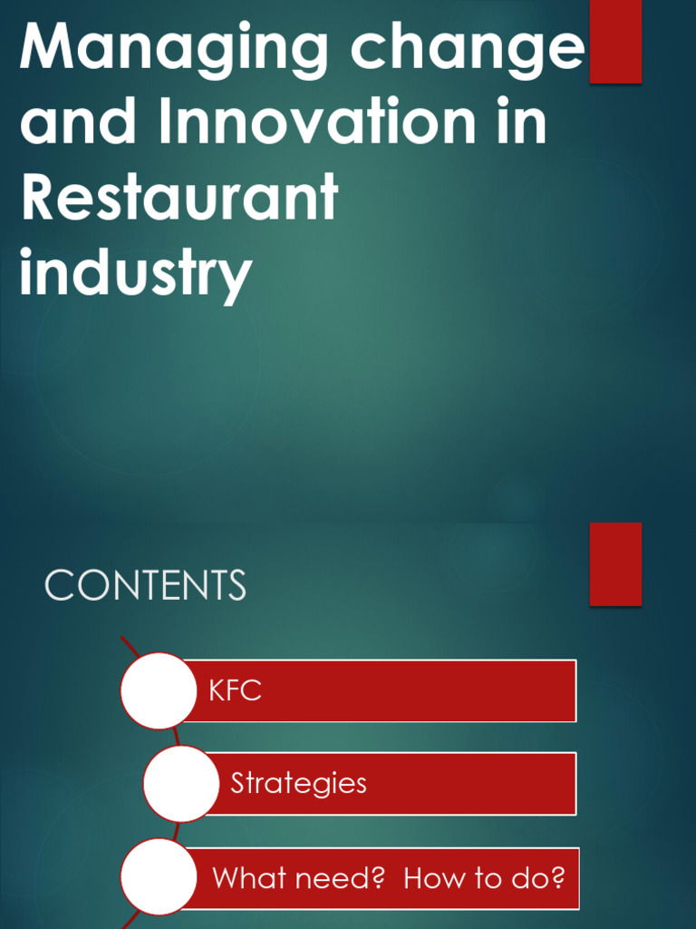 KFC's Change and Innovation Strategies | PDF | Cuisine | Food Industry