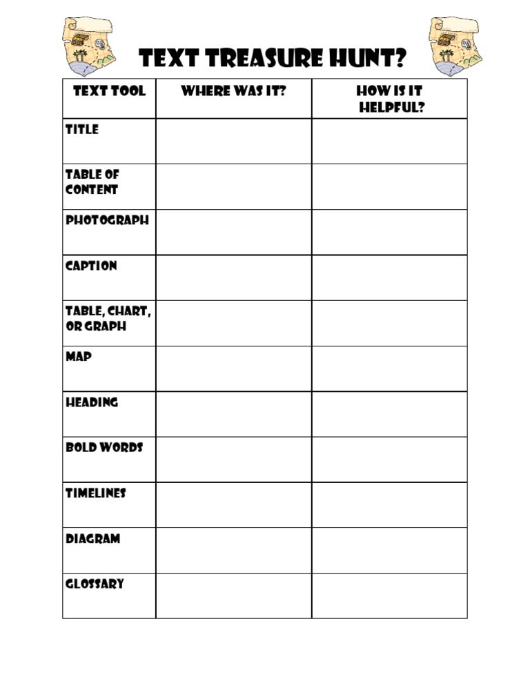 Text Feature Treasure Hunt | PDF