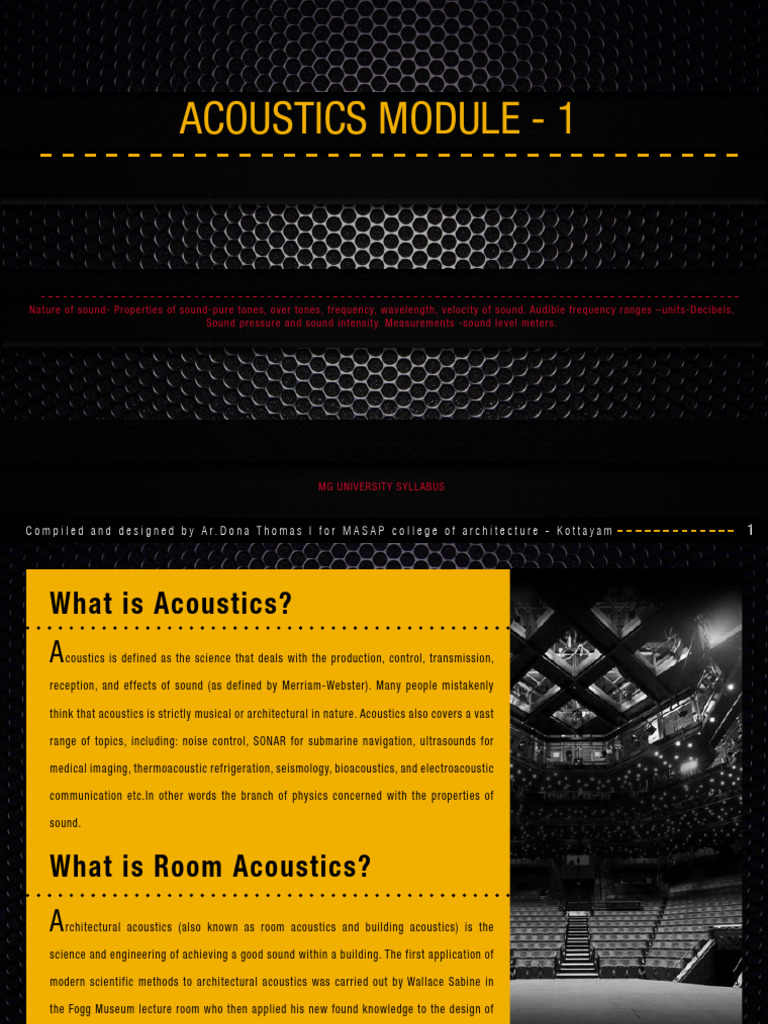 Understanding Acoustics and Sound Properties | PDF | Sound | Acoustics