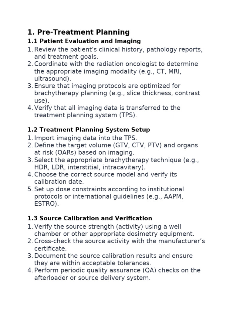 Practice Guideline Brachytherapy | PDF | Medical Imaging | Radiation ...