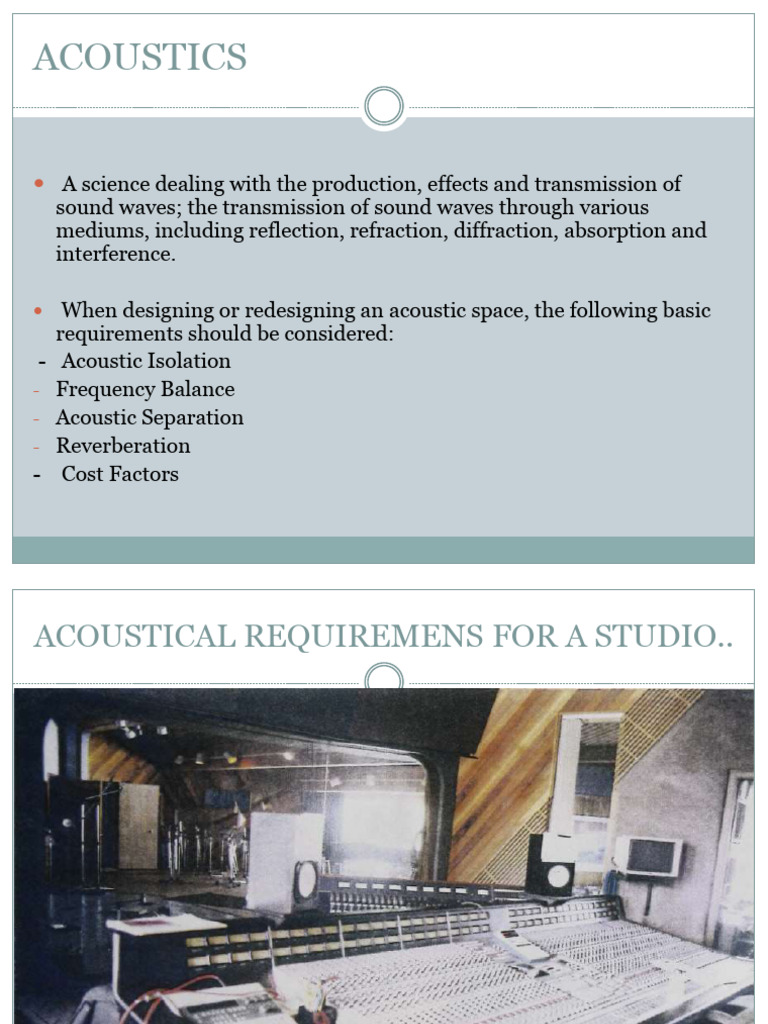 Recording Studio Acoustics | PDF | Drywall | Building Engineering