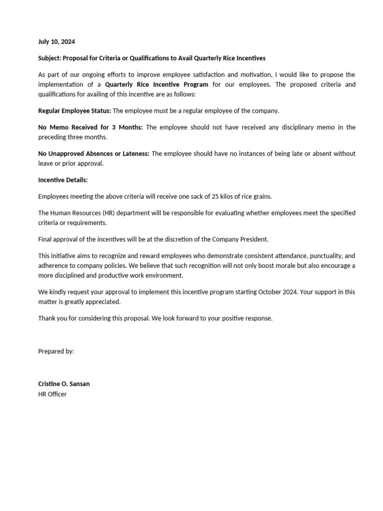 Employees incentives | PDF | Incentive | Performance Appraisal