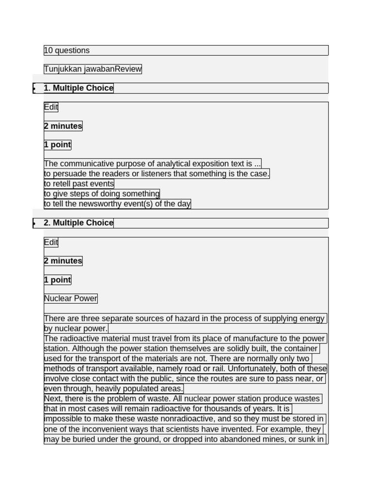 10 questions | PDF | Formaldehyde | Waste