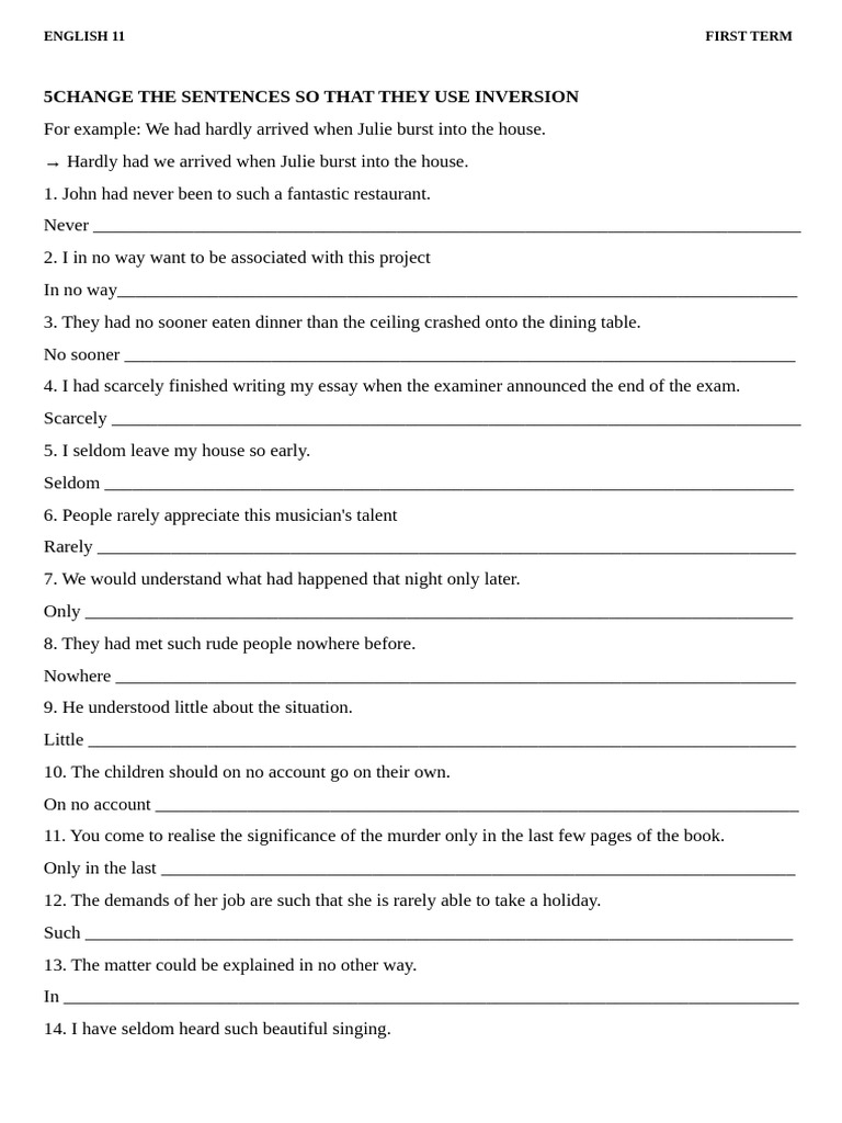 INVERSION PRACTICE | PDF