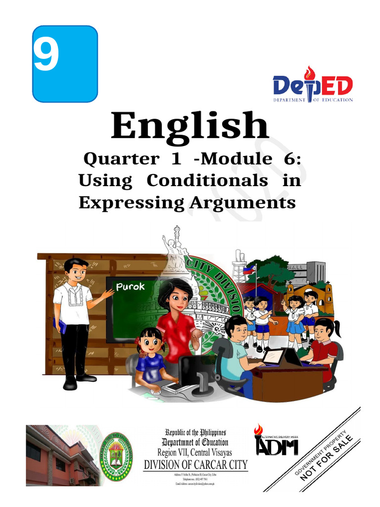 English-9 SLM Q1 W6 M6 V1.0 - CC-released | PDF | Argument | Learning