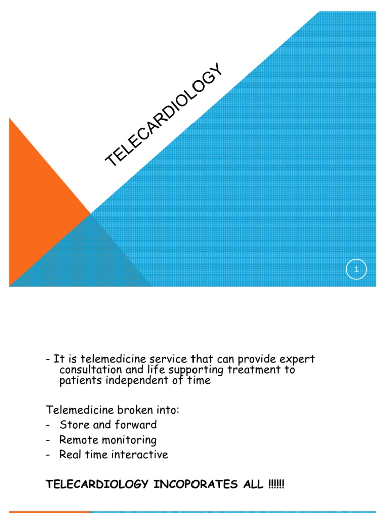TELECARDIOLOGY | PDF | Telemedicine | Medicine