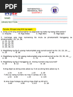 PT Grade 1 Matatag Math 1 - Tagalog Version | PDF