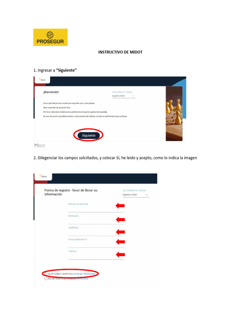 Instructivo para Acceso a Midot | PDF